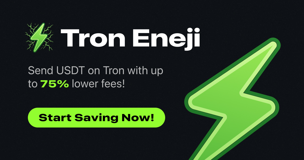 Tron Eneji - Save 75% on Tron Network Fees | USDT Energy Boosting